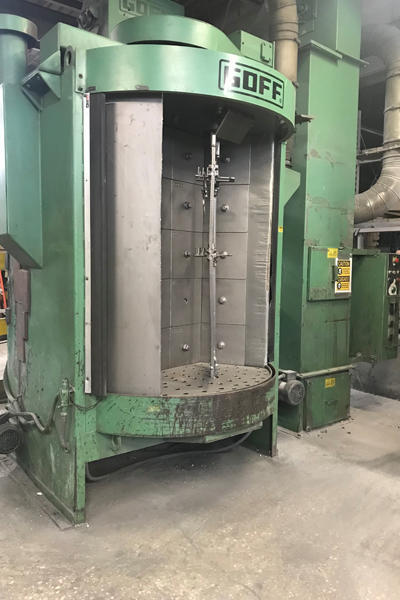 Used Goff 2460 D 24 x 60 Inch Spinner Hanger Shot Blast Machine For ...